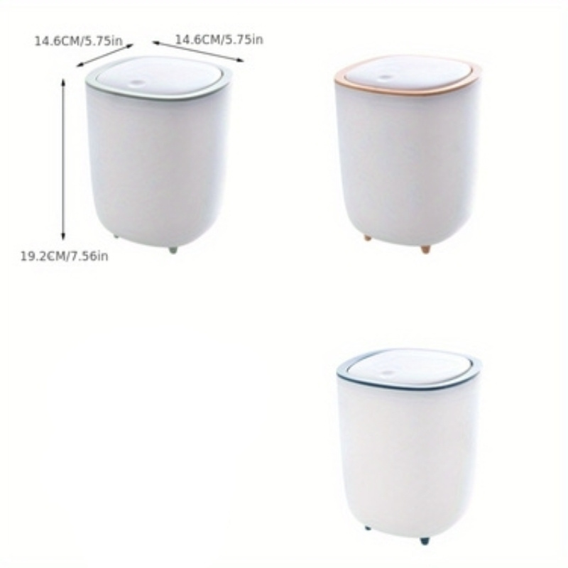 Creative Mini Trash Can, Office Desktop Paper Basket, Cute Plastic ...