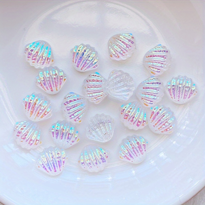Glossy Shell Mixed Resin Charms Nail Decoration - Temu Netherlands