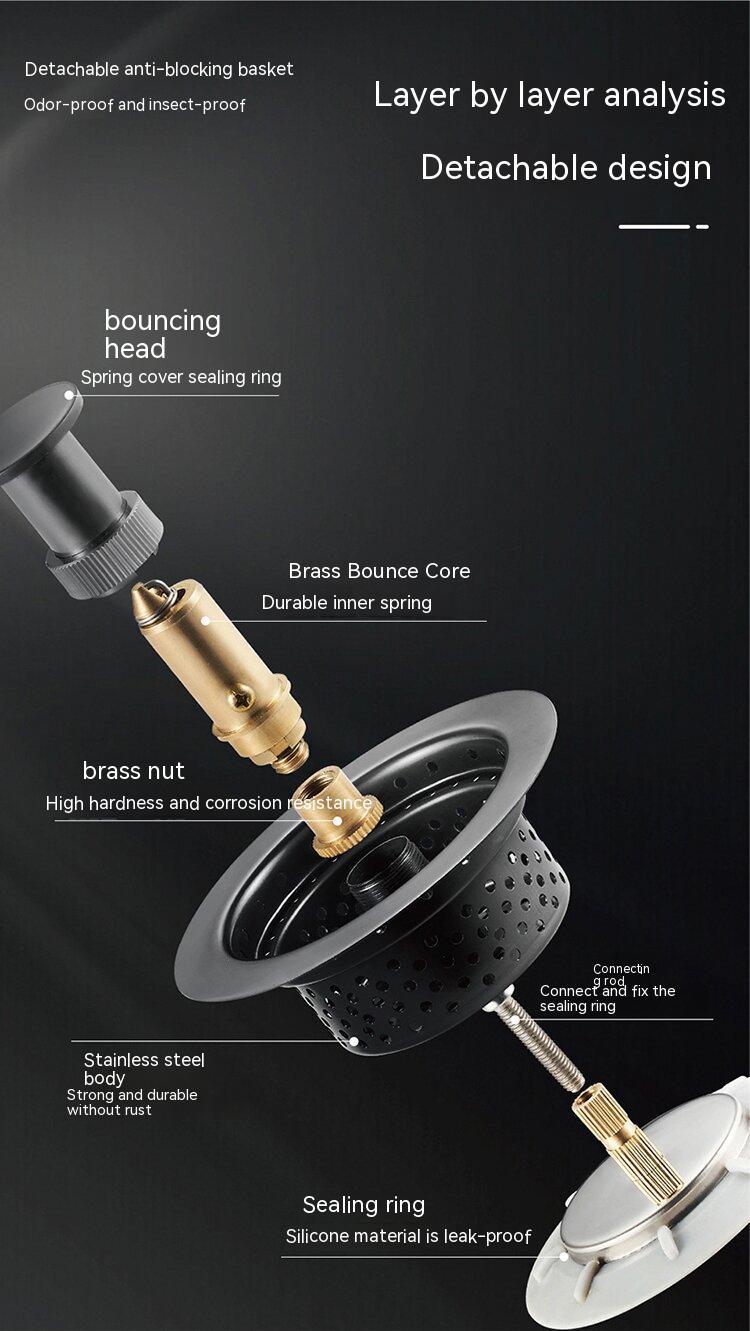 Universal Kitchen Sink Odor Filter Drain Plug Food - Temu Netherlands