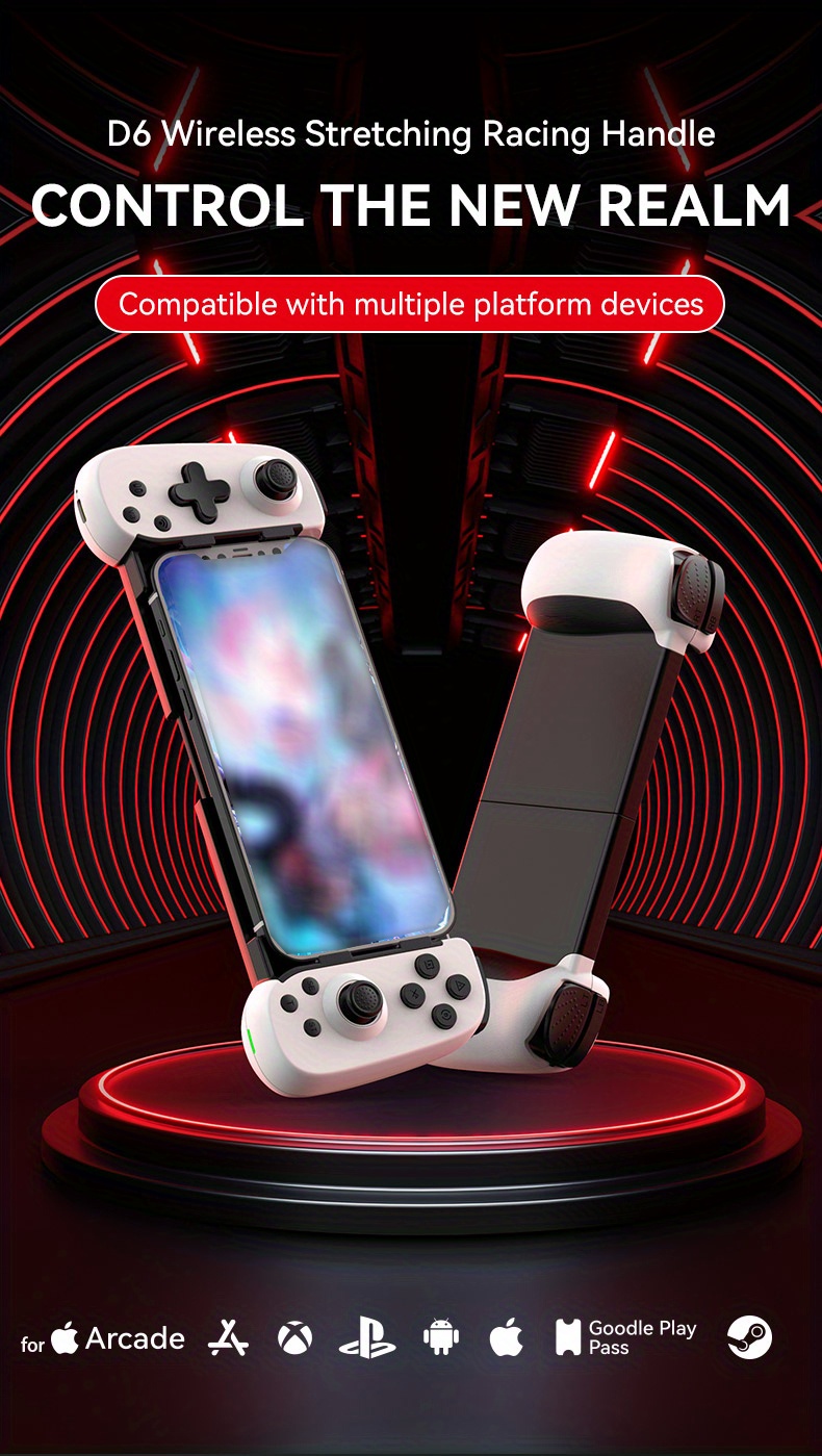 Wireless Stretching Racing Controller With Hall Rocker Compatible With ...