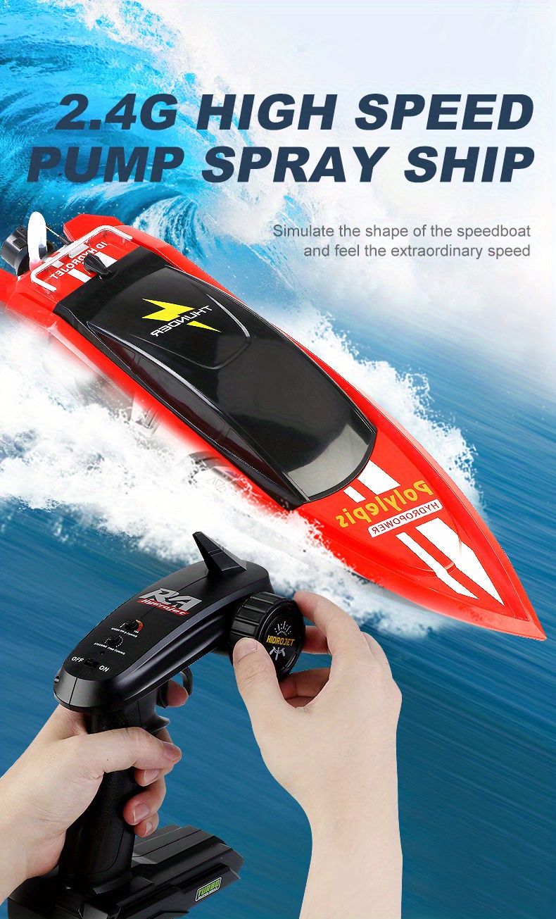 High speed Pump Spray Remote Control Boat Water Speedboat - Temu United