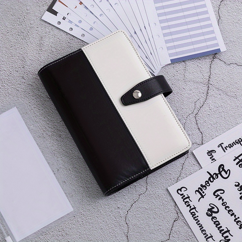 A6 バックル スプライス 学校やオフィスで利用可能 水平線シート 80 枚と A6 現金予算カード 12 - Temu Japan