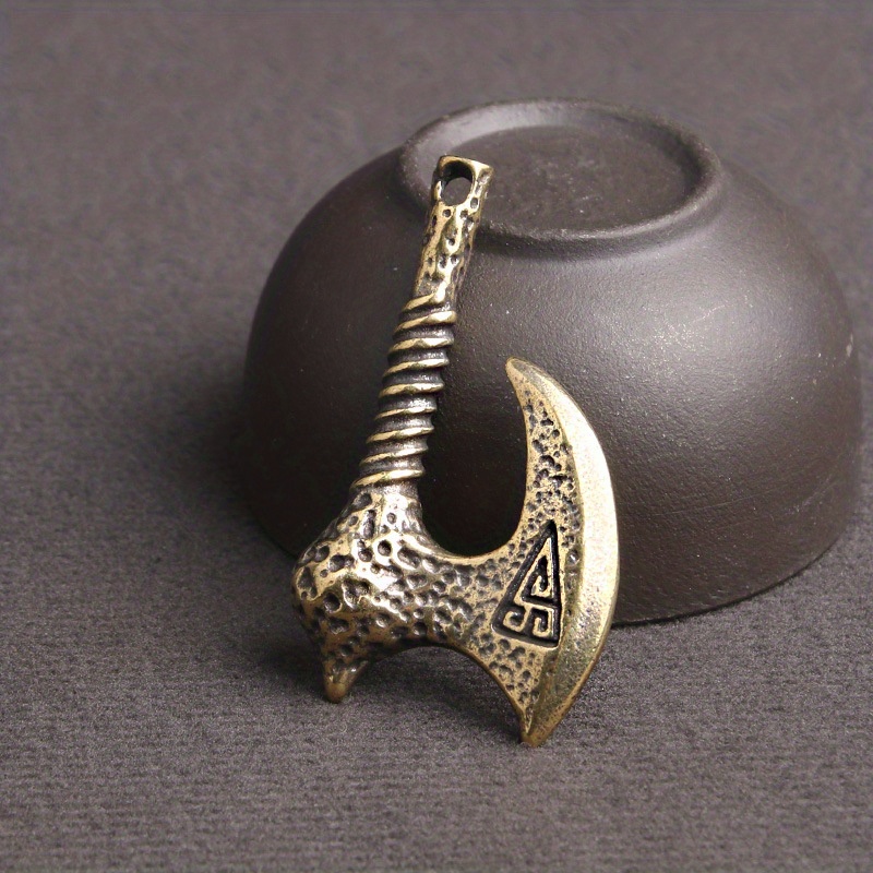 1pc brass plate axe keychain zombie axe creative key chain pendant ...