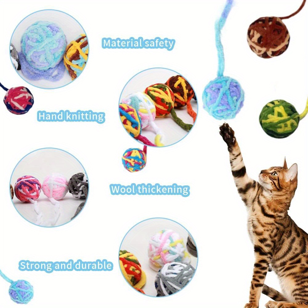 Cat Scratching Toy Kitten Scratcher Ball Colorful Bell - Temu United ...