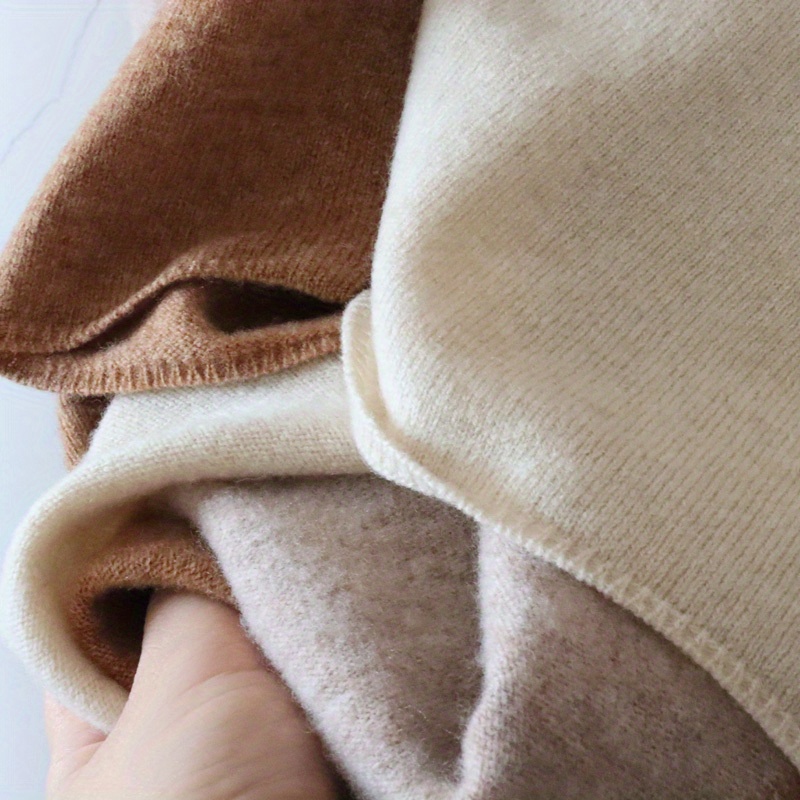 Classic Color Blocking Pure Wool Shawl Retro Warm Soft - Temu Canada