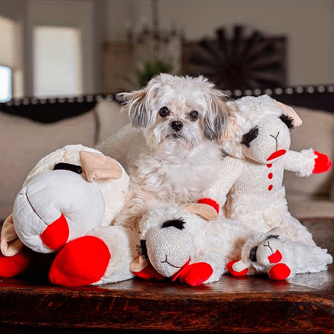 Plush Dog Toy Lamb Shaped Interactive Dog Toys Small Dogs - Temu Australia