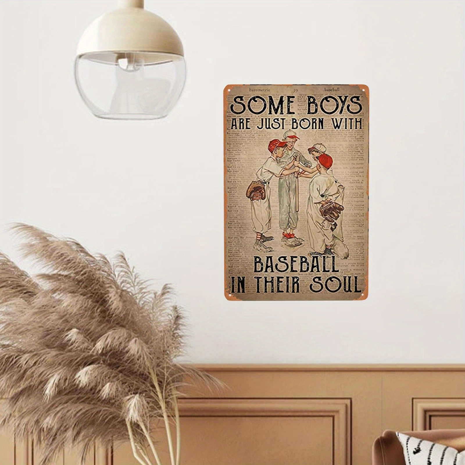 poster metal tin sign boys born a baseball soul - Temu Canada