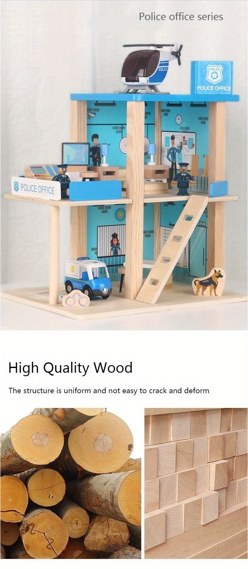 New Role Playing Play House Police Fire Department Firefighter Model ...