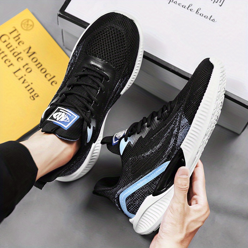 Mens Mesh Lace Up Sneakers Athletic Shoes Shock Absorbing And