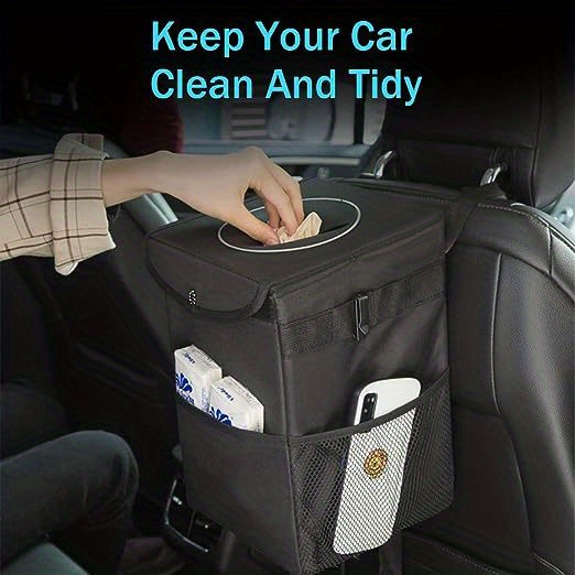 Car Folding Trash Car Garbage Bag Portable Hanging Car Trash - Temu