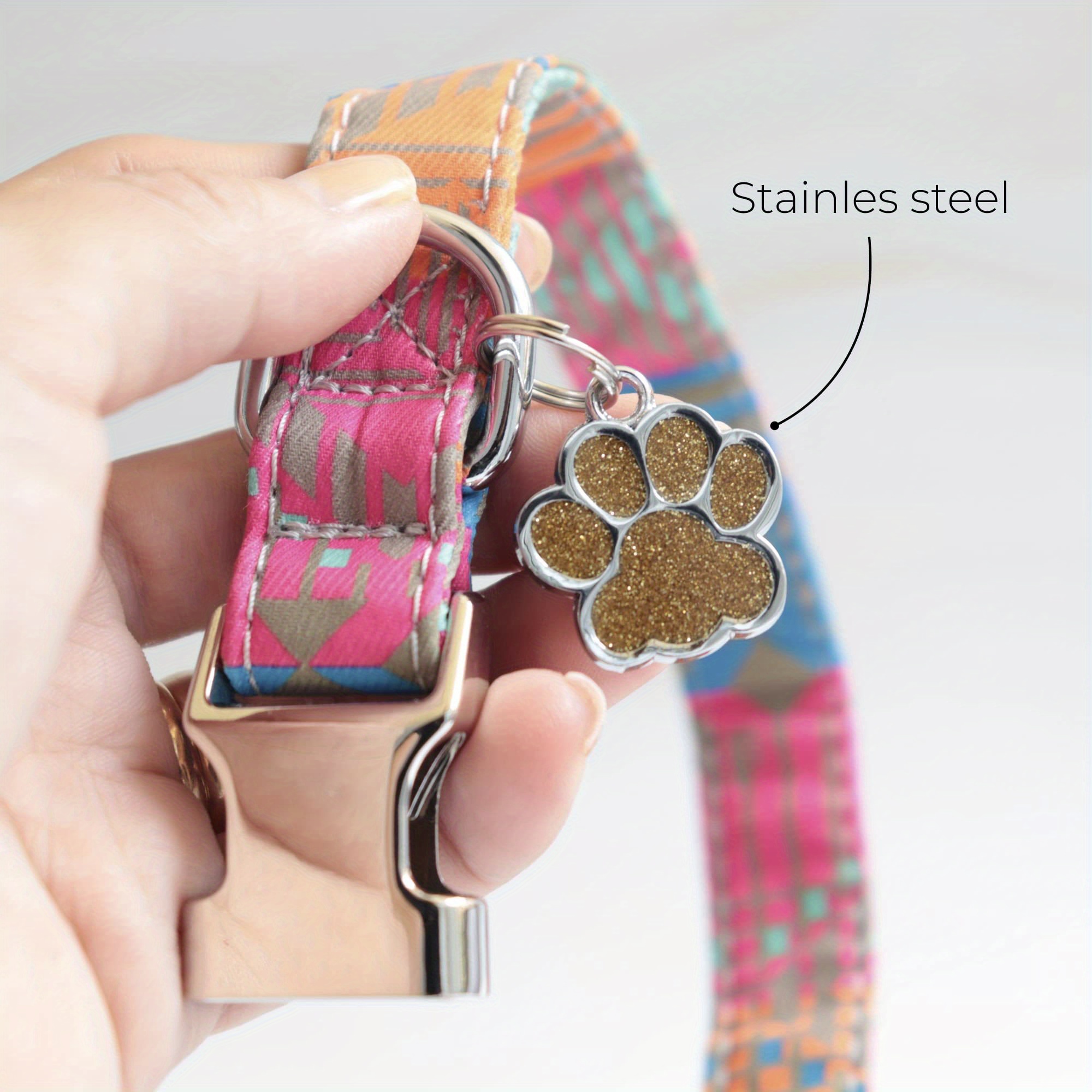 Glitter Dog Paw Dog Tag Keychain Cute Metal Key Chain Ring - Temu Denmark