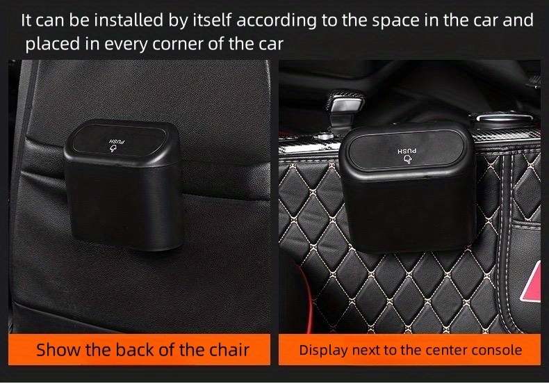 1pc 車のゴミ箱 蓋付きドアサイド吊り下げ収納バケツ ミニ収納袋 車用多機能収納ボックス Temu Japan