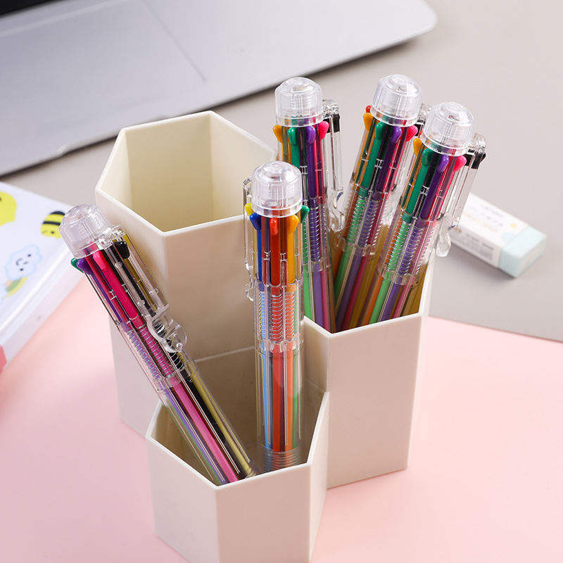 1pc 8 Cute Multi Functional Retractable Ballpoint Pen Office And ...