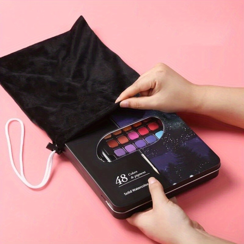 48 Colors Solid Watercolor Paint Portable Watercolor Paint - Temu