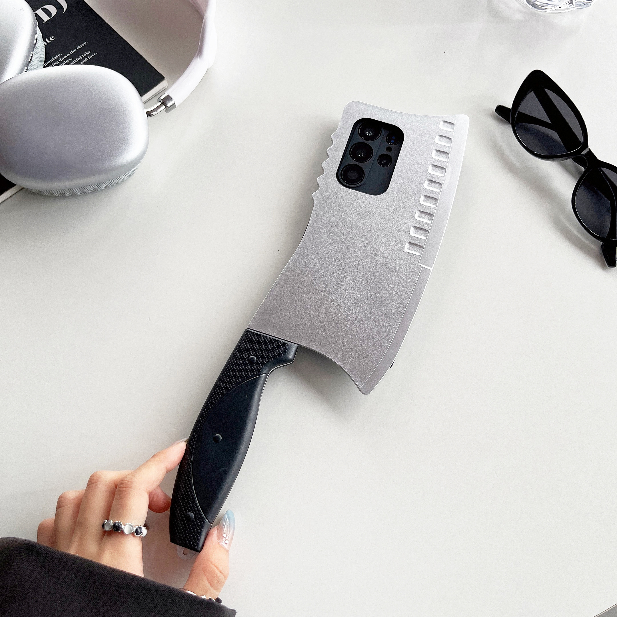 Frosted Metal Knife Phone Case Suitable - Temu Norway