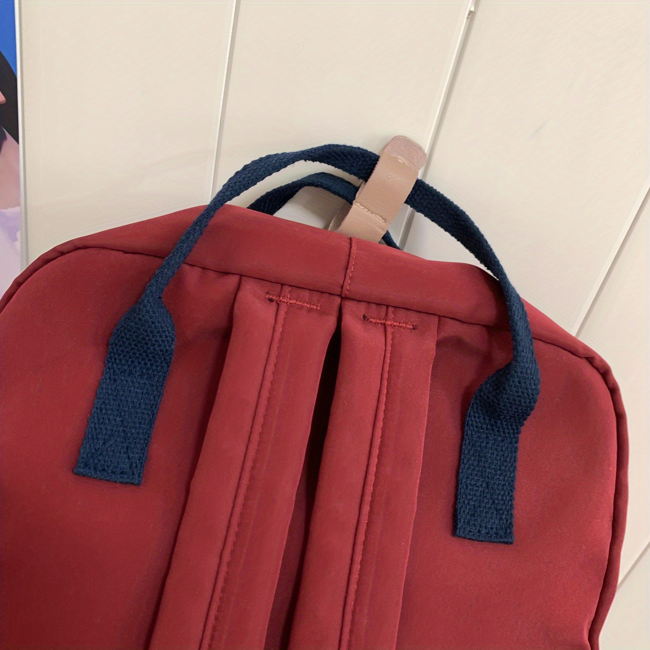 Nylon Simple Trendy Students Backpack Portable Short - Temu Canada