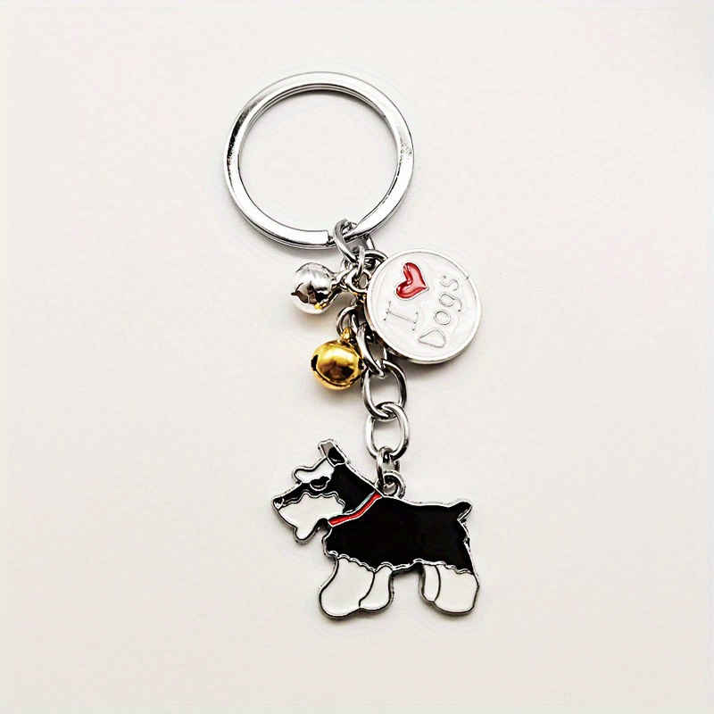 Black Schnauzer Shaped Key Ring Key Chain Portable Creative - Temu