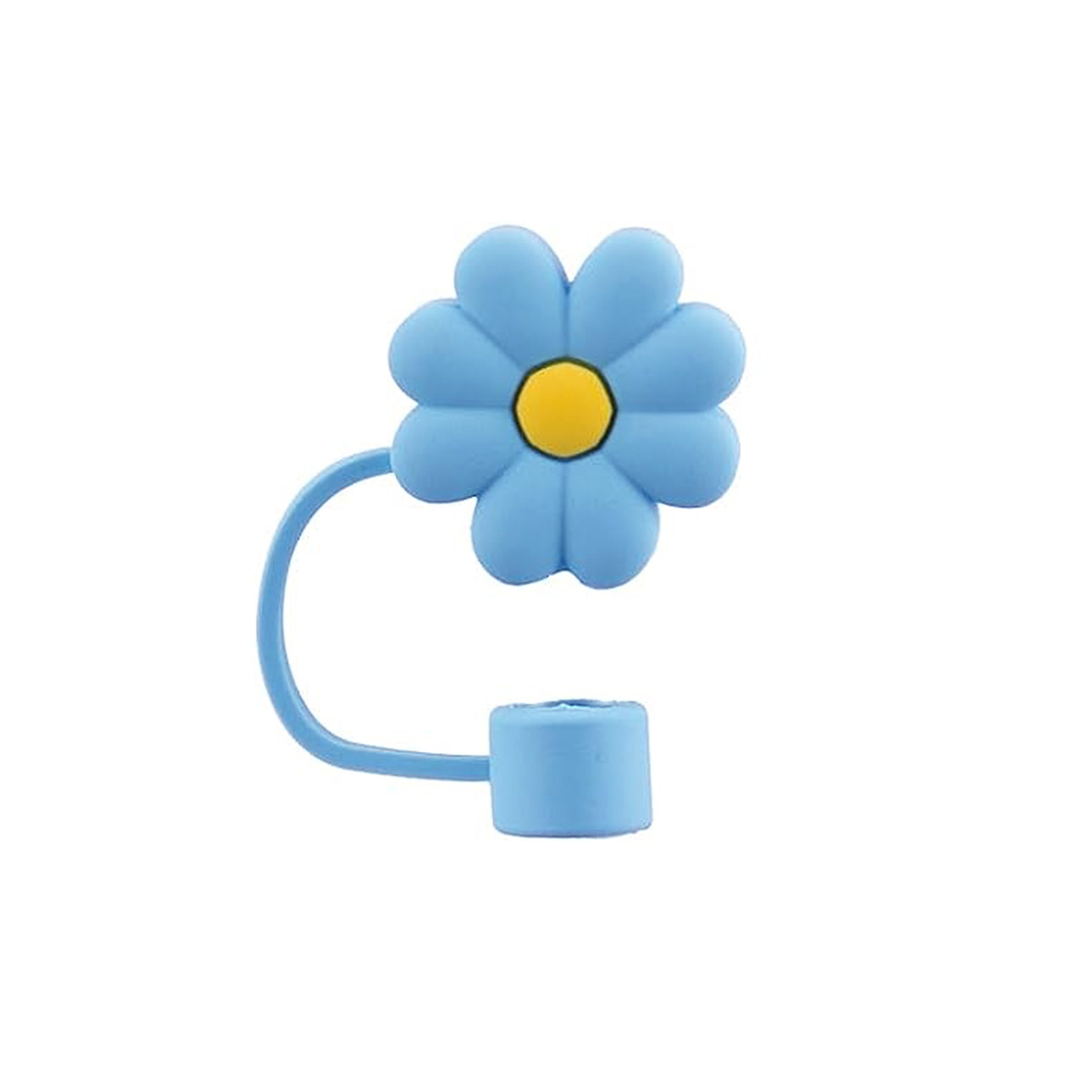 Cute Cartoon Flower Straw Cover Reusable Dustproof Silicone - Temu ...