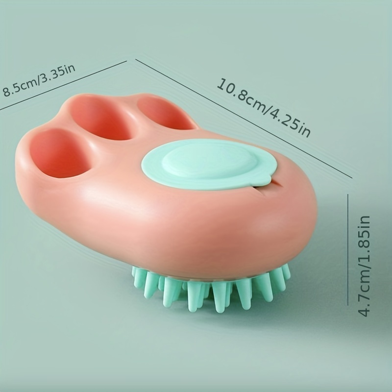 Paw Shaped Pet Shampoo Brush Silicone Massage Rubber Bath - Temu Australia