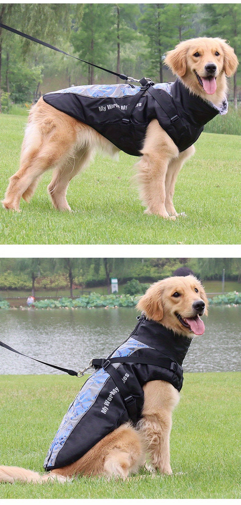 Winter Pet Clothing Waterproof Warm Reflective Big Dog Charge Coat ...