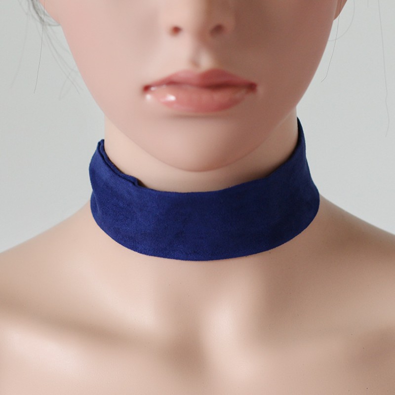 Retro Style Suede Simple Necklace Choker Wrinkled Velvet Collar Female ...