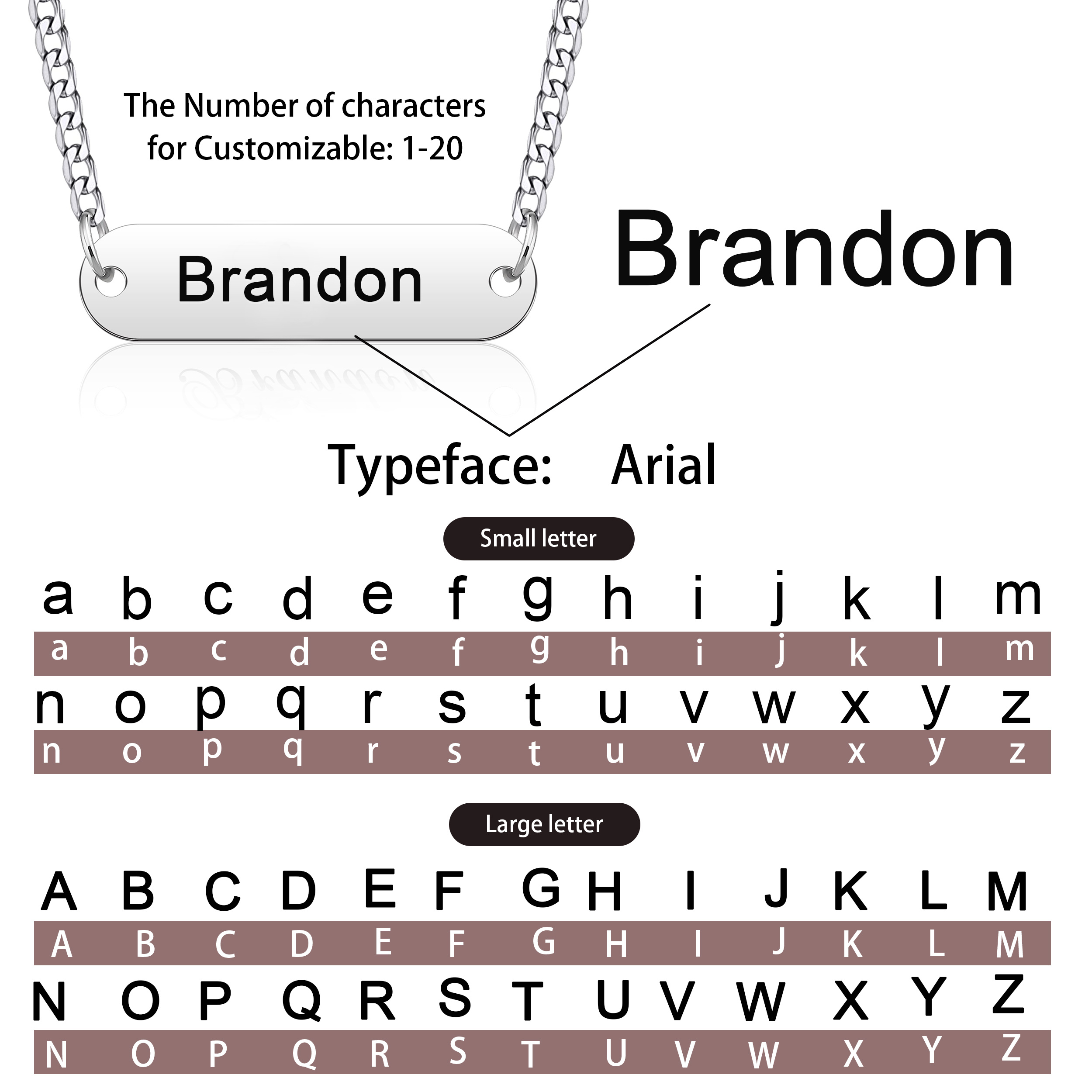 Personalized Customized Name English Letter Pendant Necklace - Temu ...