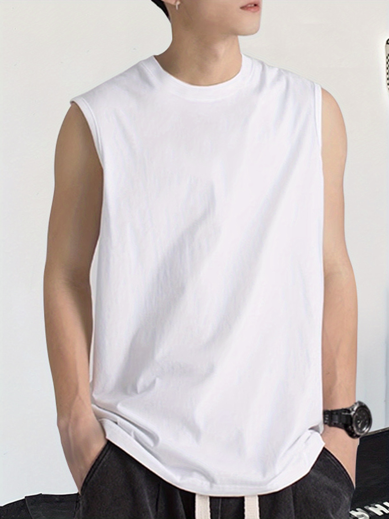 men's casual round neck top men's - Temu New Zealand