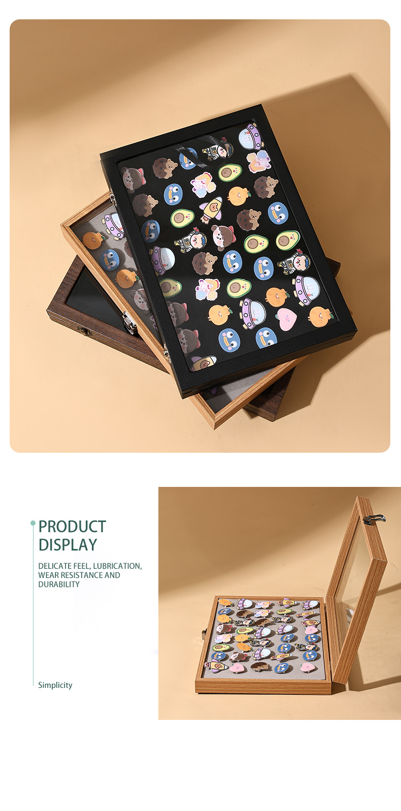 classic wooden badge storage display box anti - Temu New Zealand