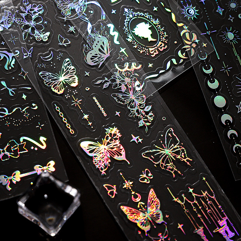 Journal Stickers Light Laser Silvery Restoring Ancient Ways - Temu