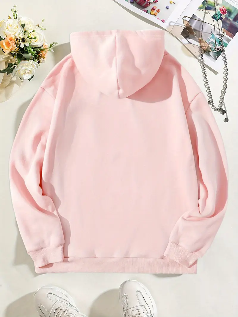 Mushroom Floral Print Kangaroo Pocket Hoodie Drawstring Temu United