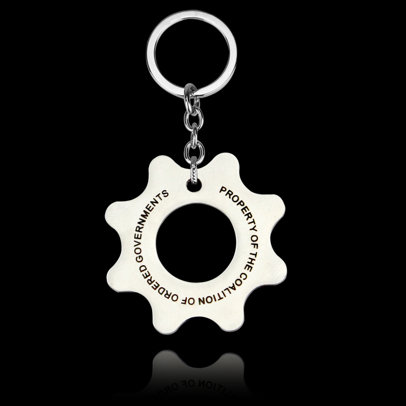 1pc alloy keychain pendant gear shape pendant keychain accessories ...