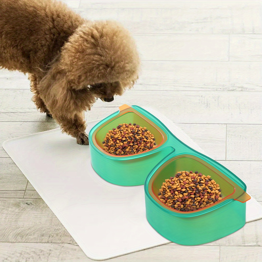 Shaped Pet Double Bowl Plastic Detachable Cat - Temu New Zealand