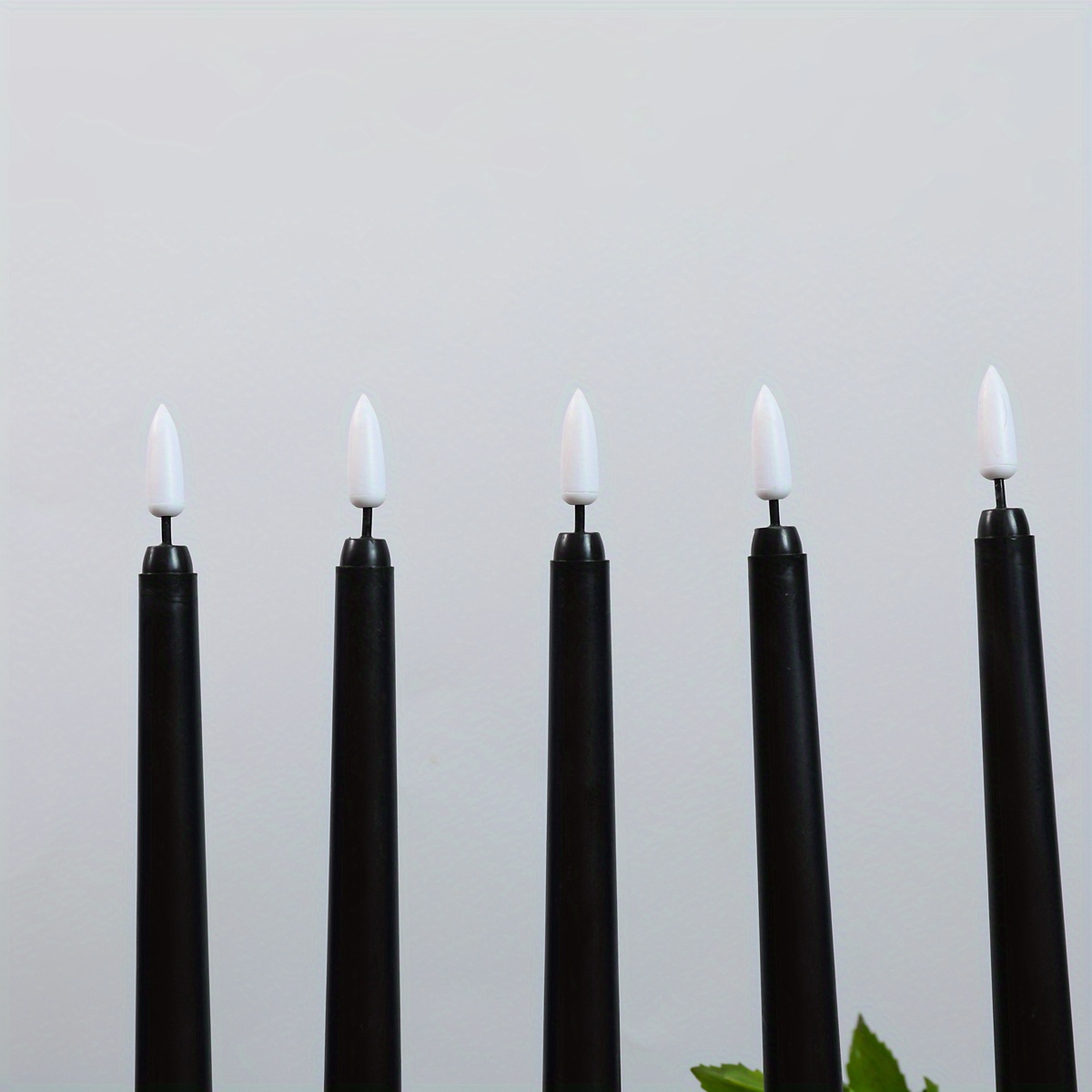 Black Led Long Pole Electronic Candle Light Yellow Light - Temu