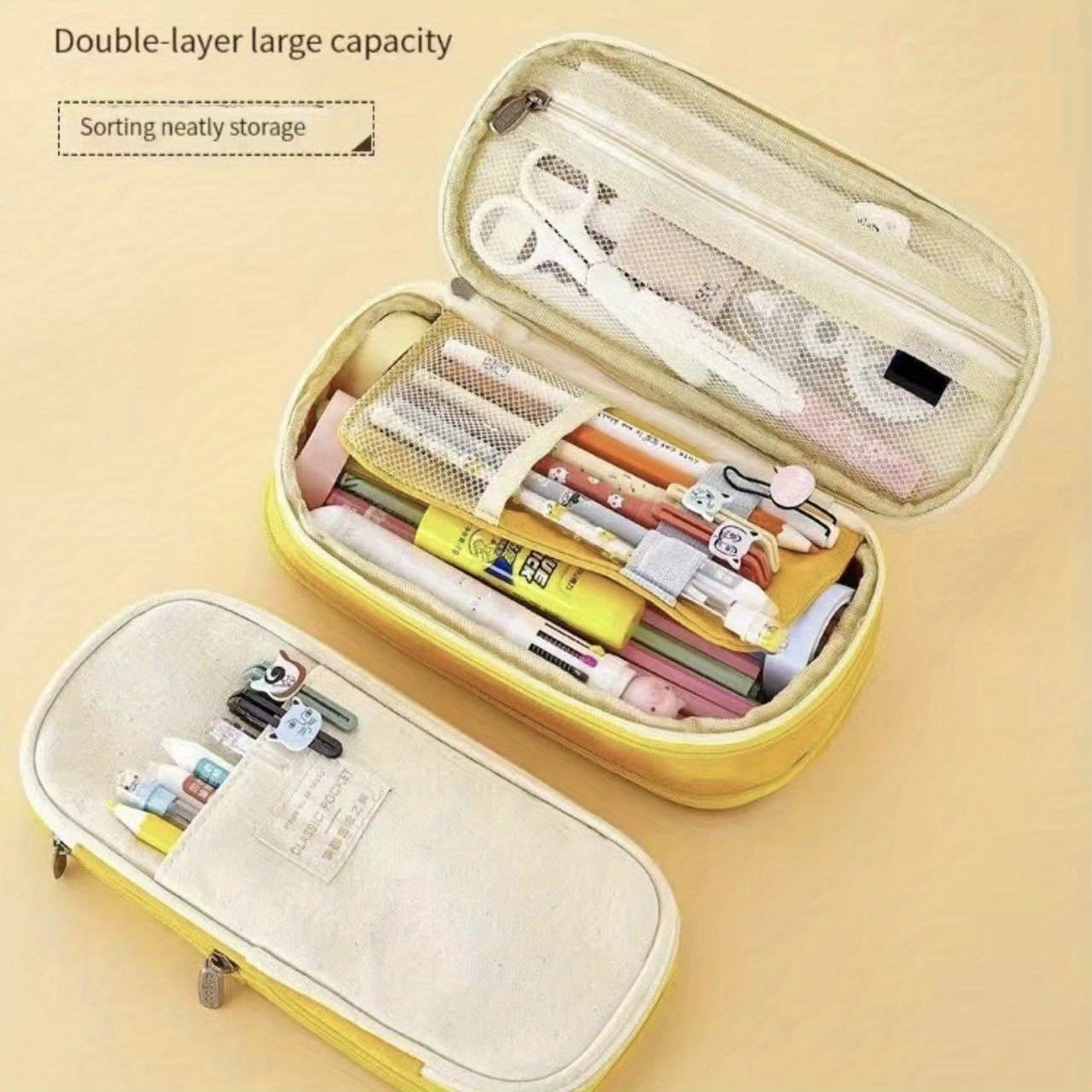 Creative Retractable Pen Bag, Simple, And Multifunctional. Junior High ...