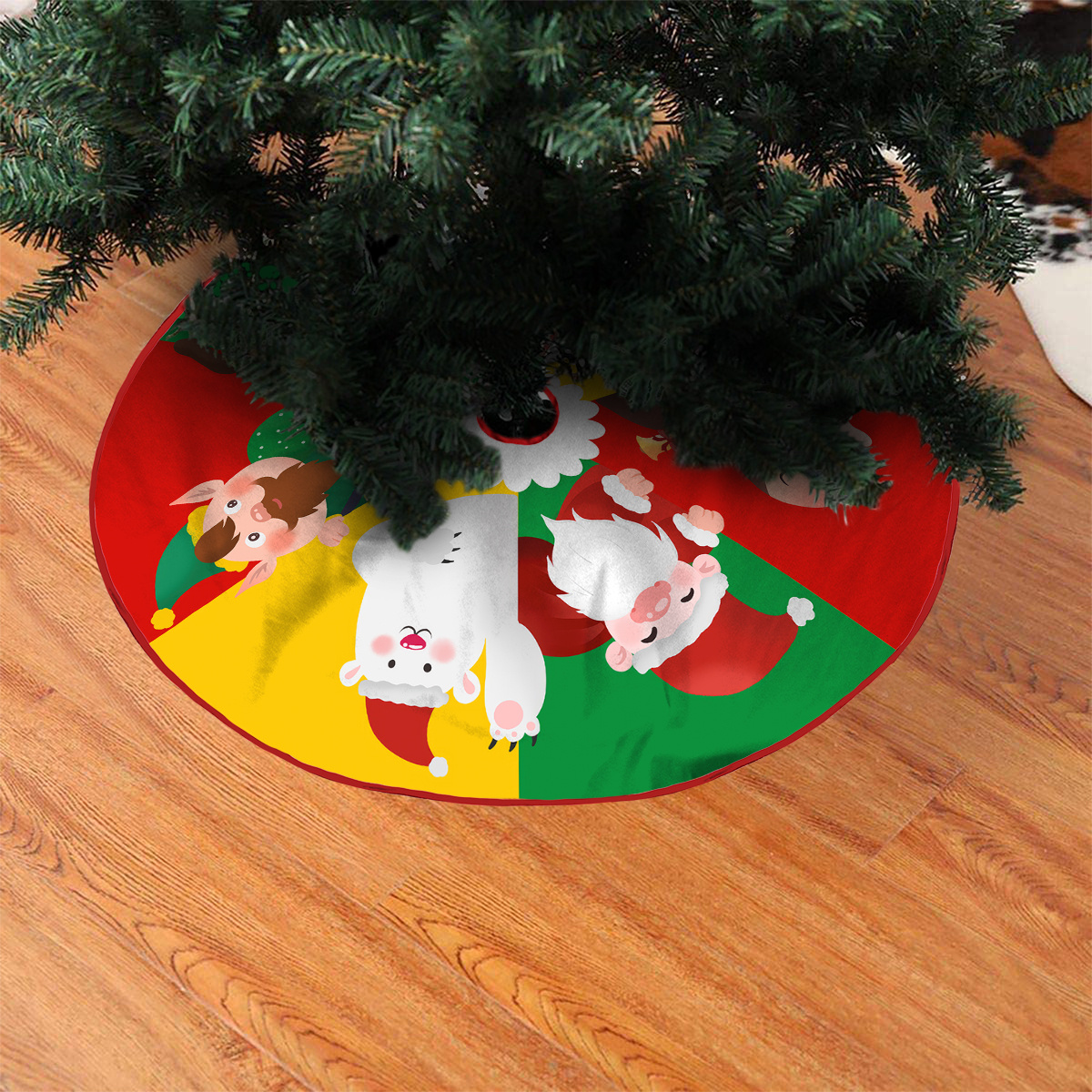 1pc cute christmas tree skirt festive christmas tree decoration ...