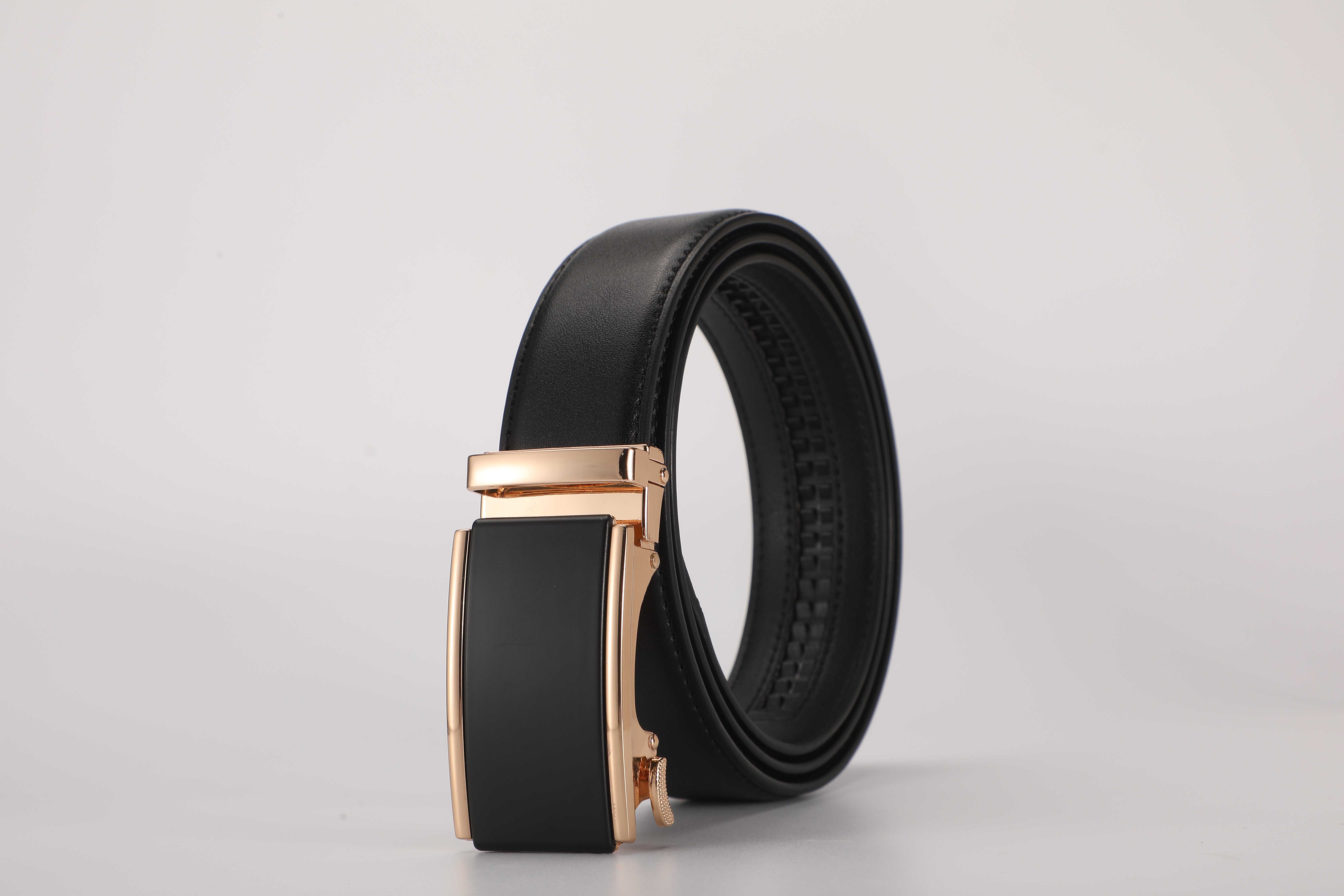 mens genuine leather automatic le belt casual business pants belt ...