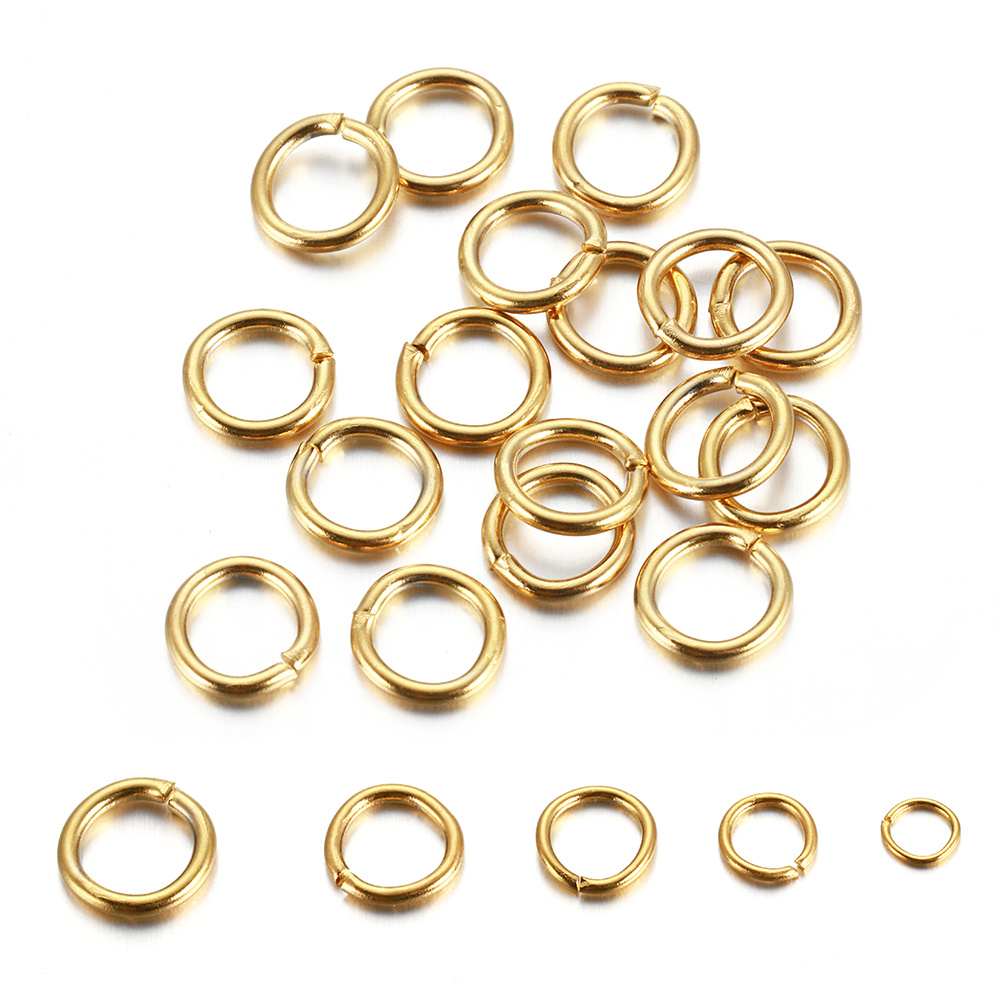 Golden Color Stainless Steel Split Rings Open Jump Rings - Temu