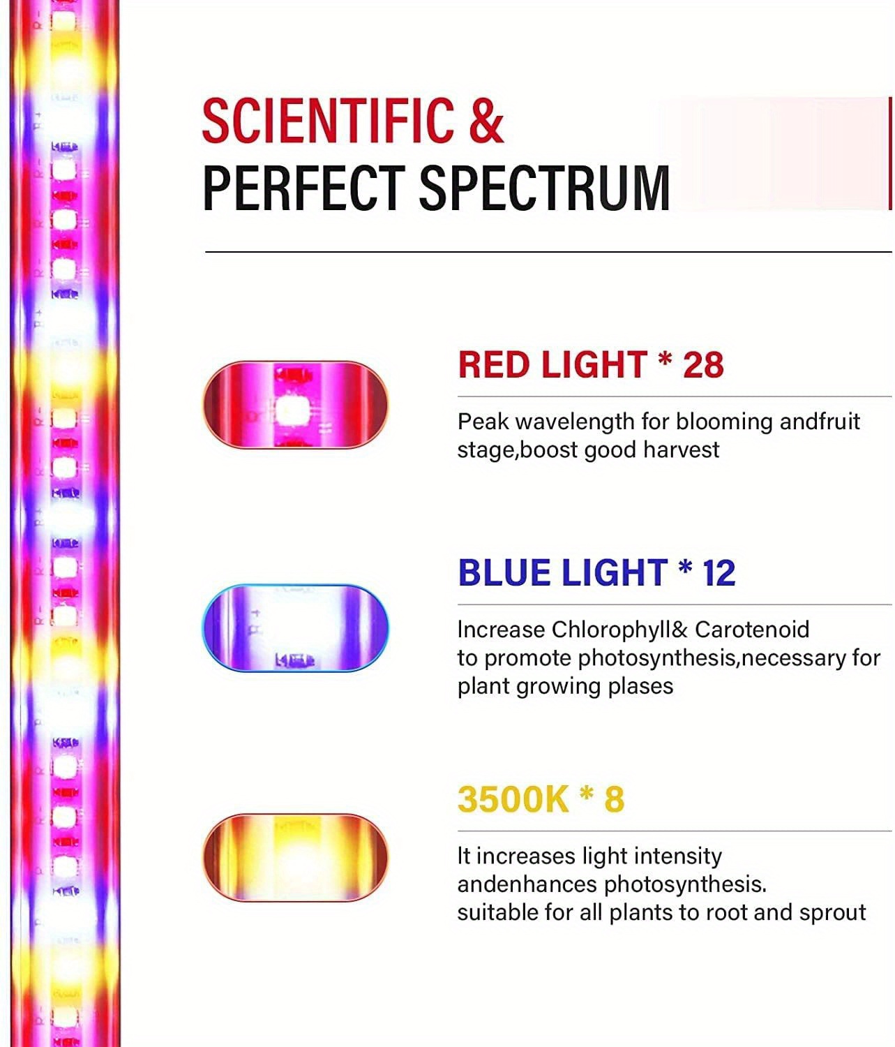 1pc Luz Crecimiento Plantas Sunlight Led Grow - Temu Mexico