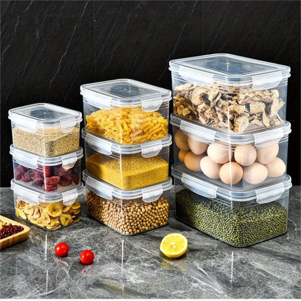 Storage Container Fridge Leak Proof 2 Layers Food Storage - Temu New ...