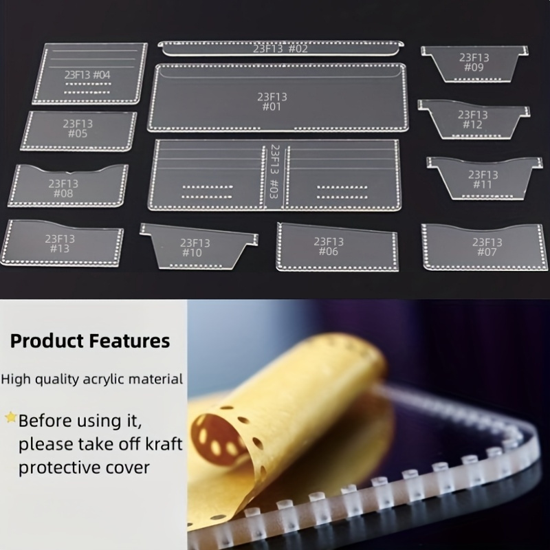 Wallet Pattern Stencil Template Set Universal Short Clip - Temu