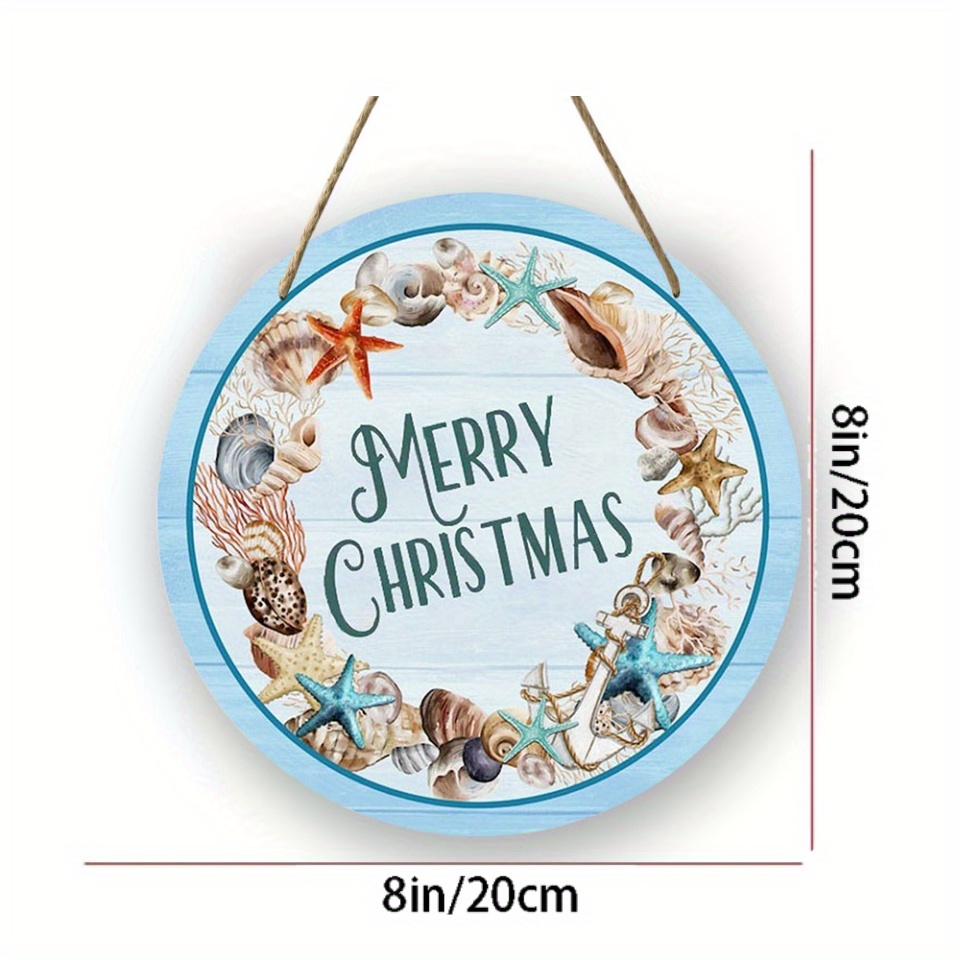 Wooden Signs Ocean Christmas Round Board Painting Suitable - Temu ...