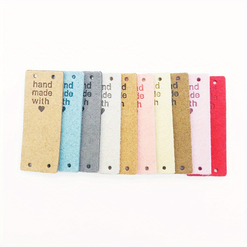 Color Label Handmade Letter Folding Embossed Leather Label - Temu Canada