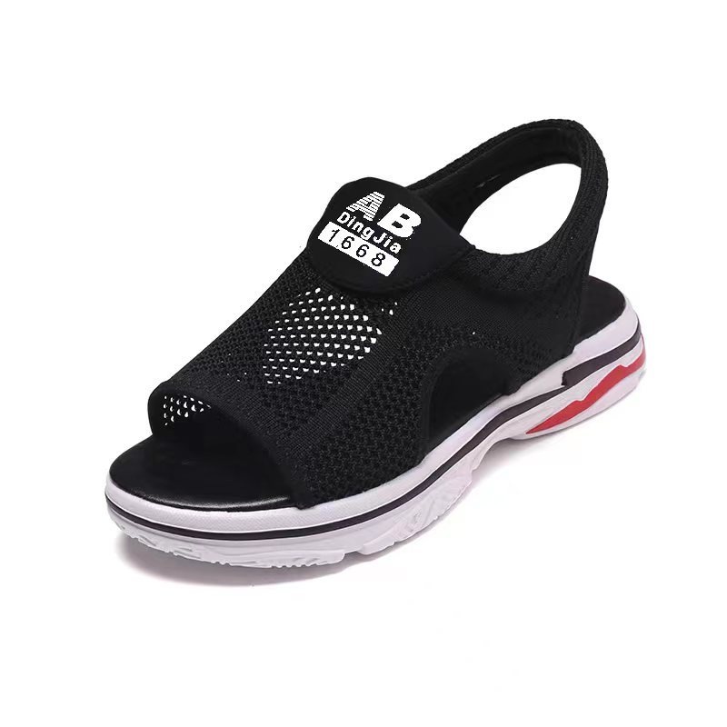 Women's Mesh Sporty Sandals Peep Toe Hollow Slip Shoes Open - Temu ...