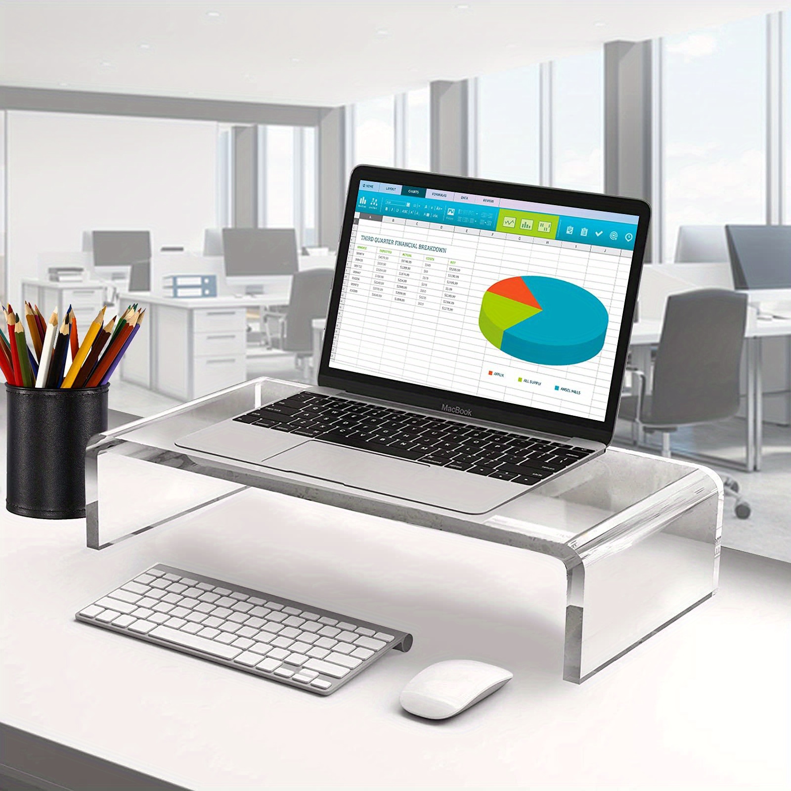 Acrylic Computer Notebook Stand White Transparent Monitor - Temu