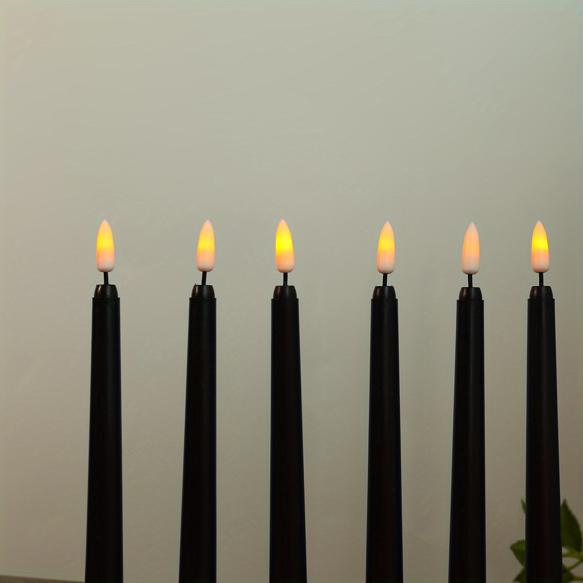 Black Led Long Pole Electronic Candle Light Yellow Light - Temu