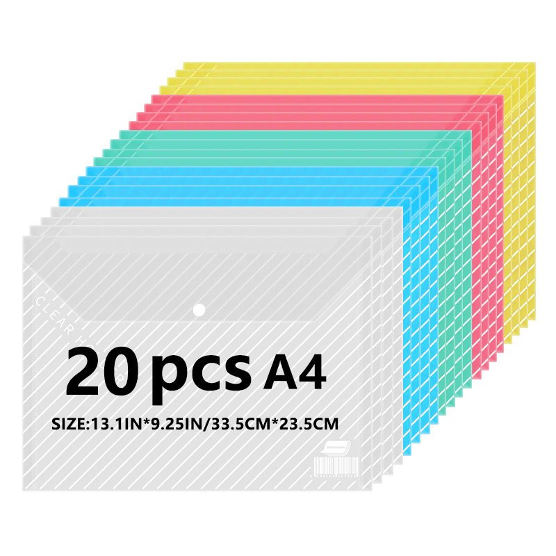 5 Colors Stripe Design Plastic Envelopes Snap Closure - Temu United Kingdom