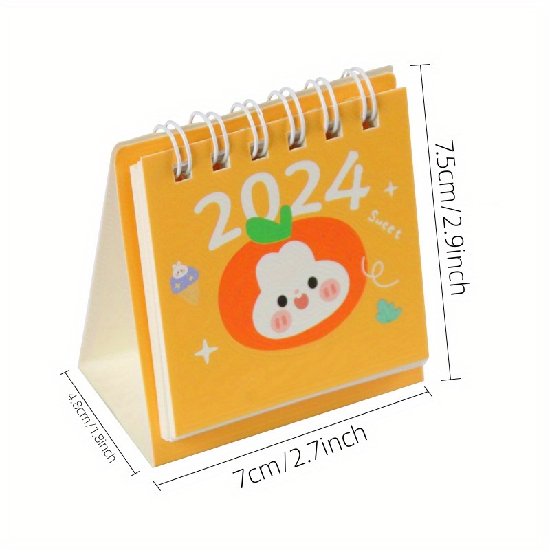 2024 Car Mini Small Desk Calendar Student Cartoon Monthly - Temu