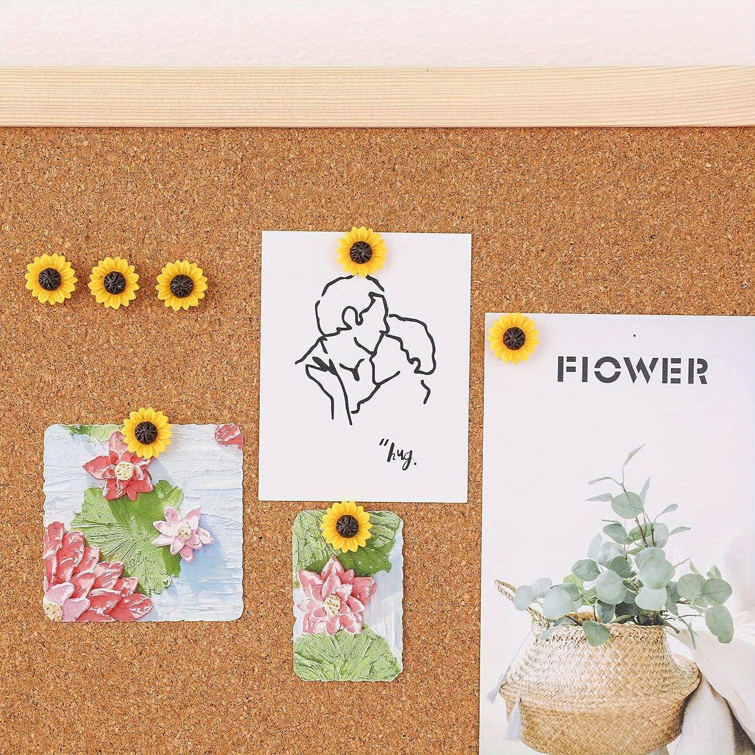 Sunflower Push Pins Flower Tacks Decorative Flower Cork - Temu United ...