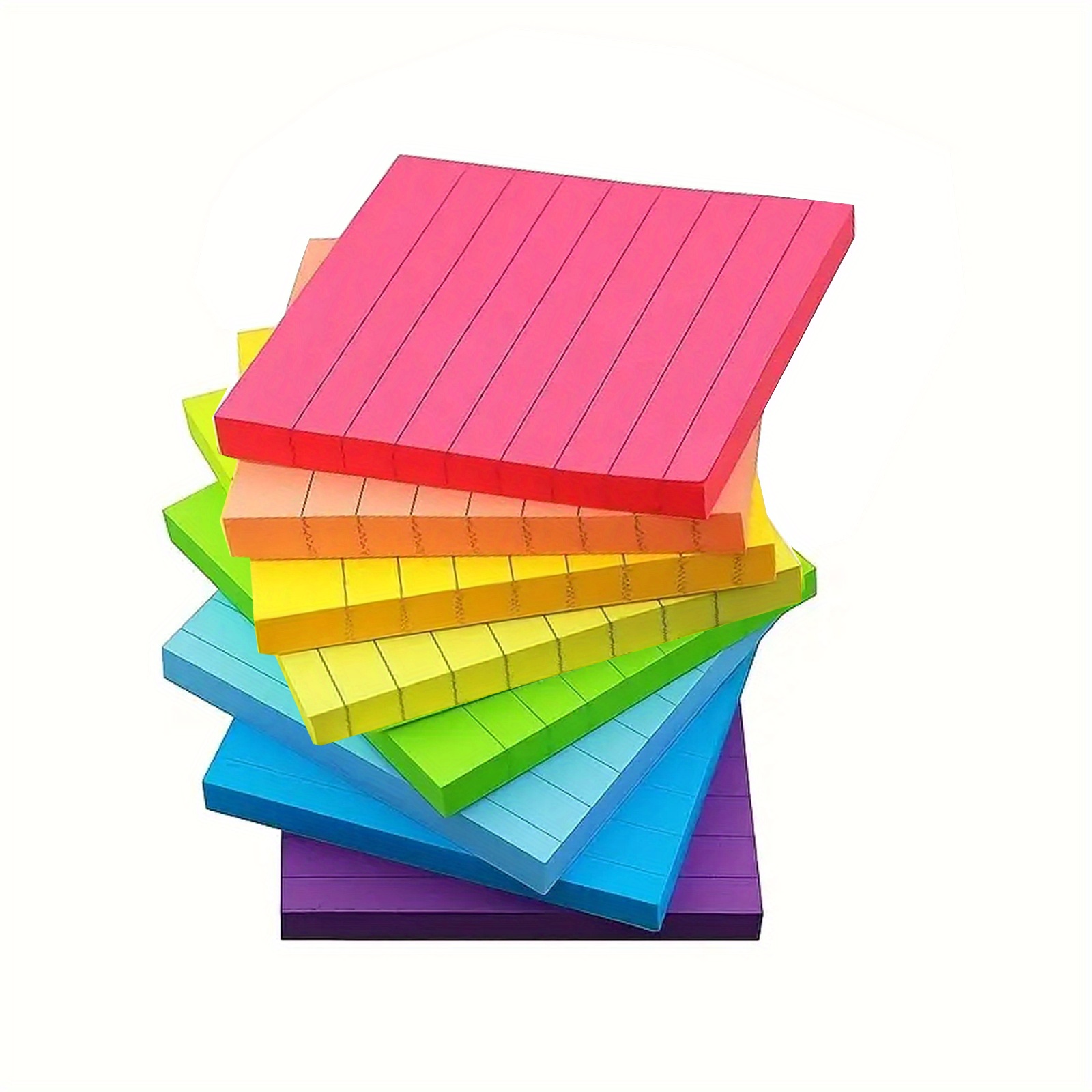 horizontal line sticky notes fluorescent memo pad student - Temu