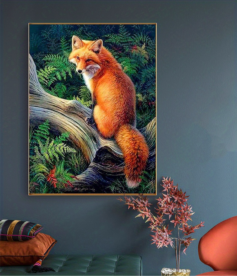 Diy Fox Animal Pattern Diamond Painting Kit Mosaic - Temu United Kingdom